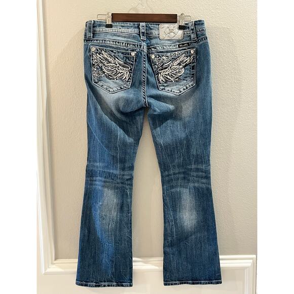 Miss Me | Jeans | Miss Me Midrise Easy Boot Cut Feather Wing Pocket ...